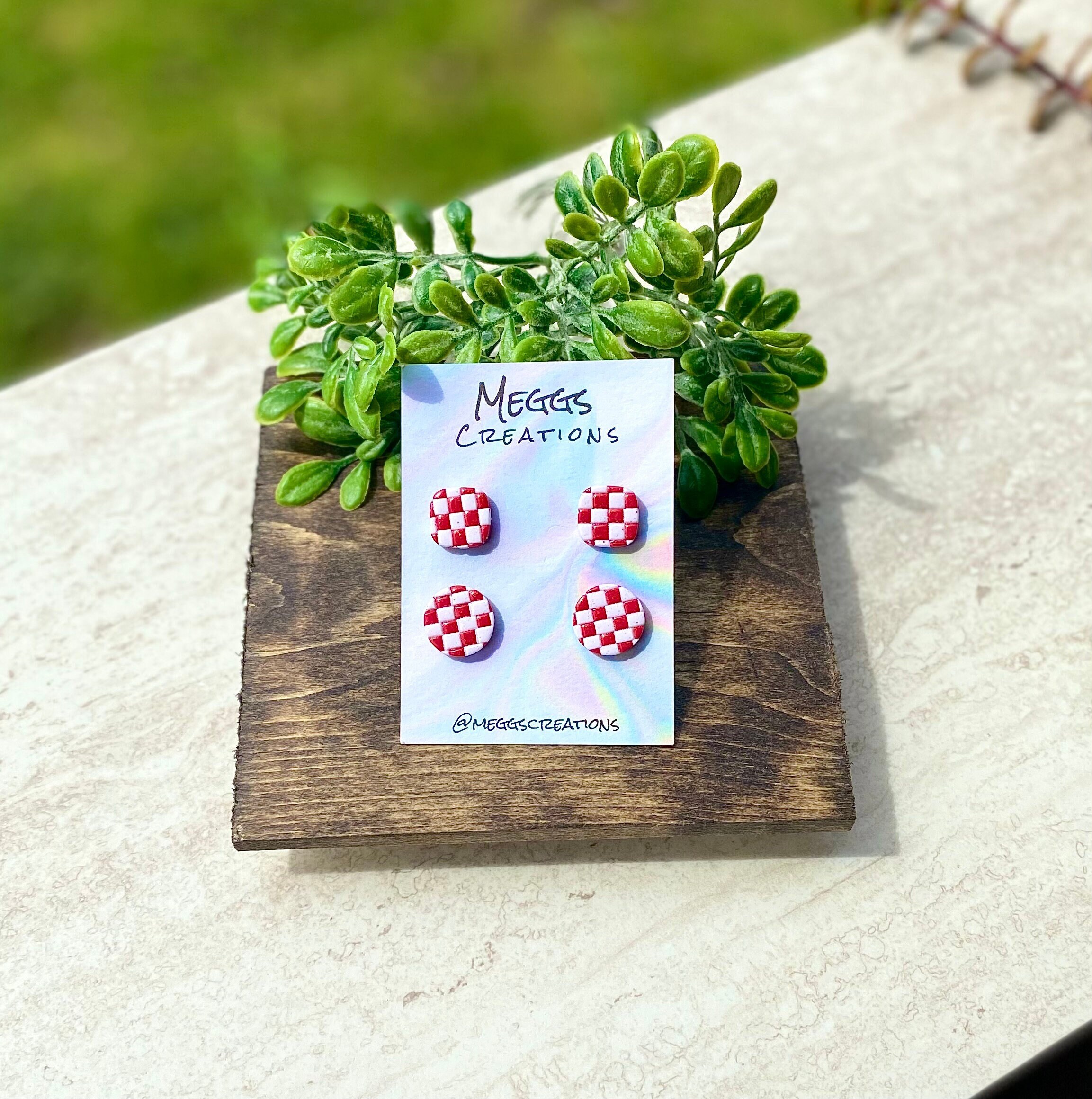 Checkered Stud Packs - Etsy