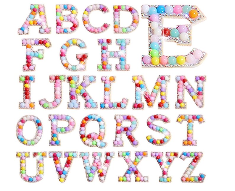 Rainbow Patch Iron on Letter - Etsy