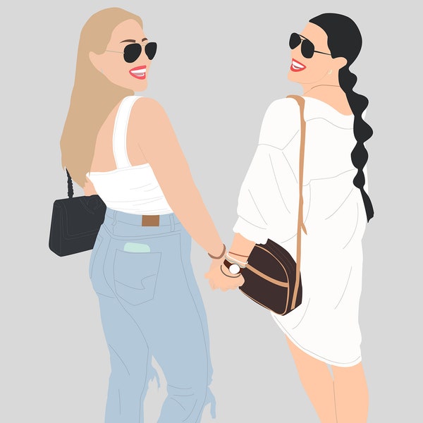 Friendship Illustration Print - Etsy