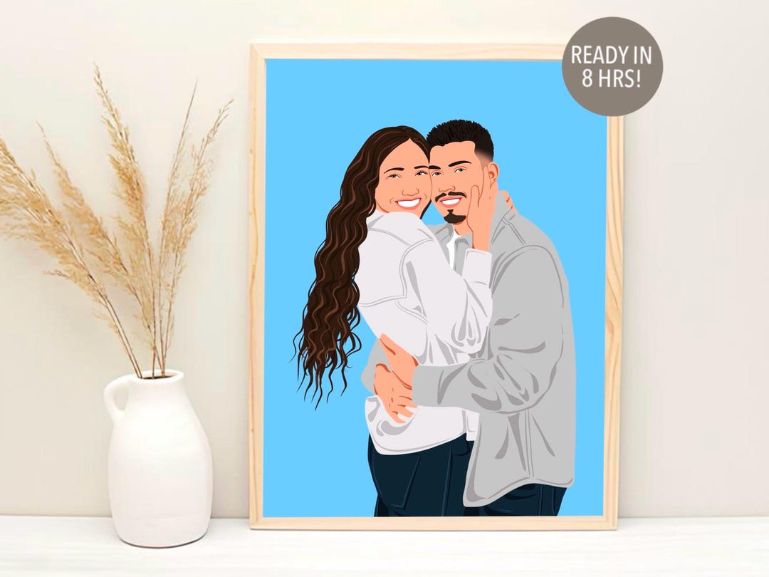 Faceless Portrait, Custom Illustration, Personalized Photo, Couple ...