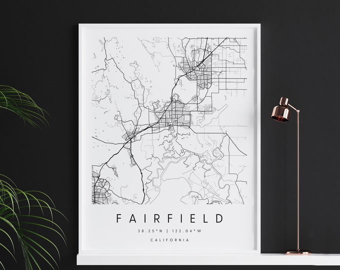 Fairfield Connecticut Street Map Print Acrylic Fairfield Map Print ...