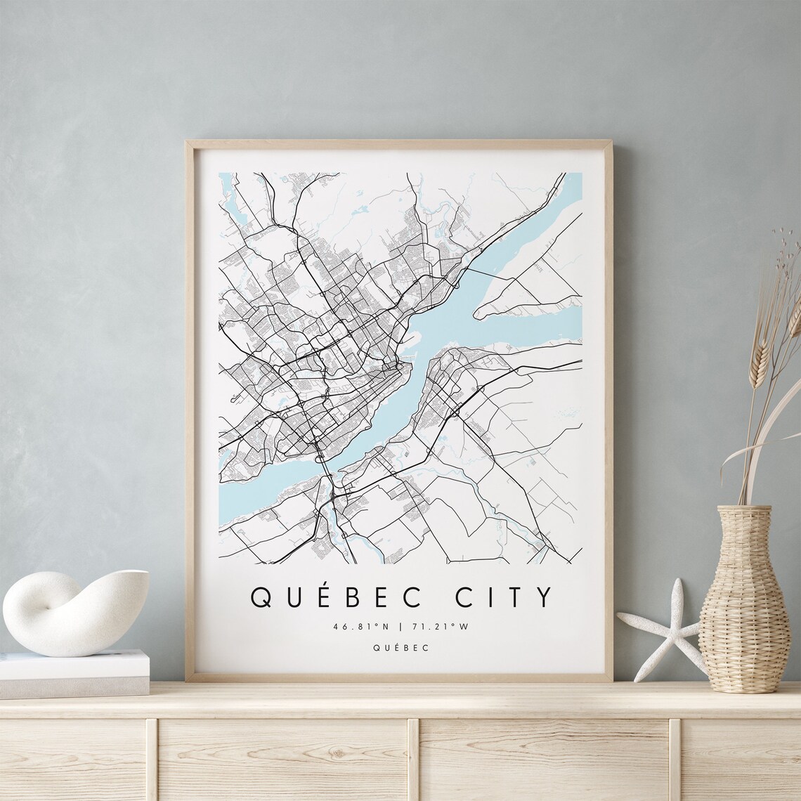 Quebec City Quebec Digital Art Map Digital Print Poster - Etsy Canada