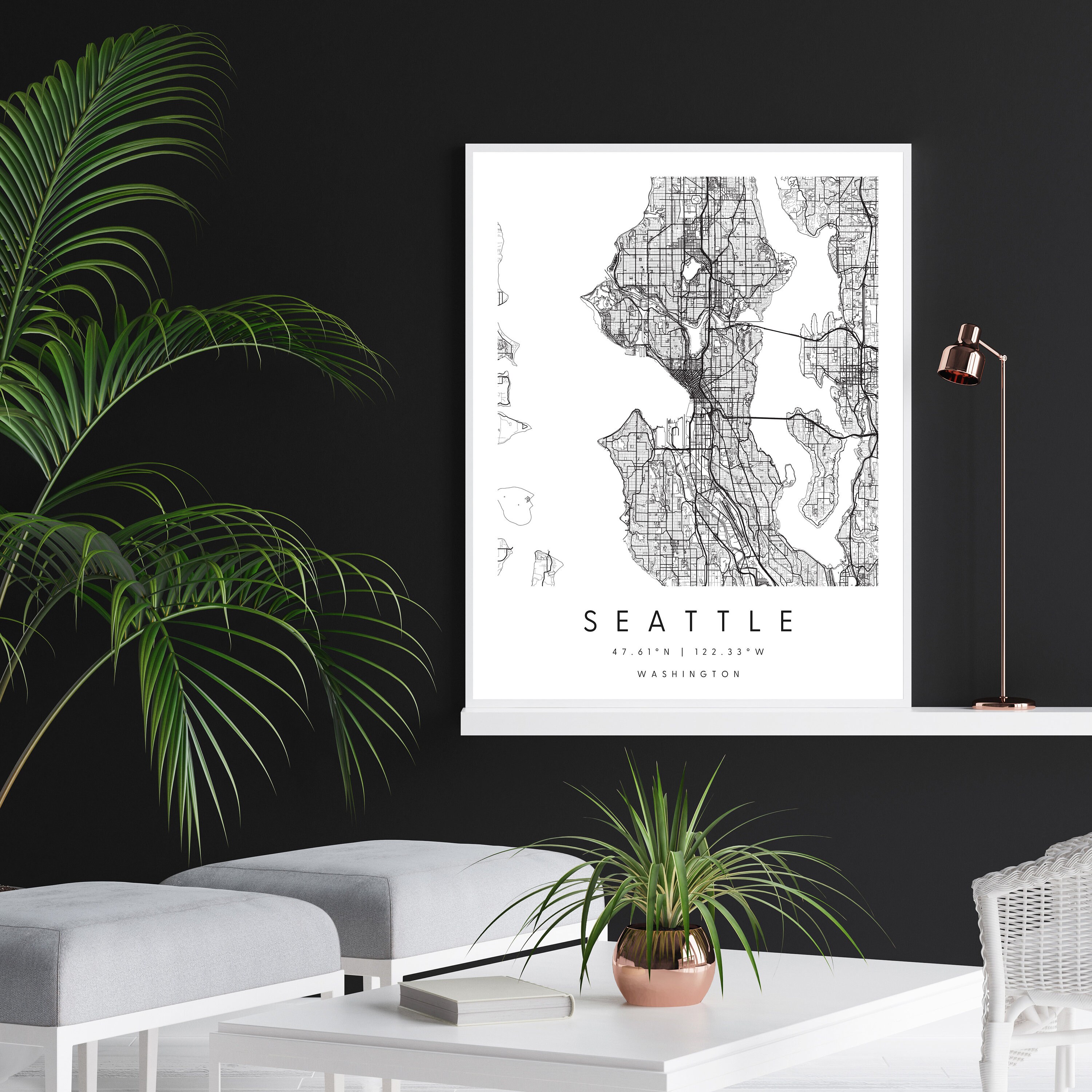 Seattle Washington Digital Art Map Digital Print Poster - Etsy Seattle Washington Digital Art Map Digital Print Poster - Etsy
