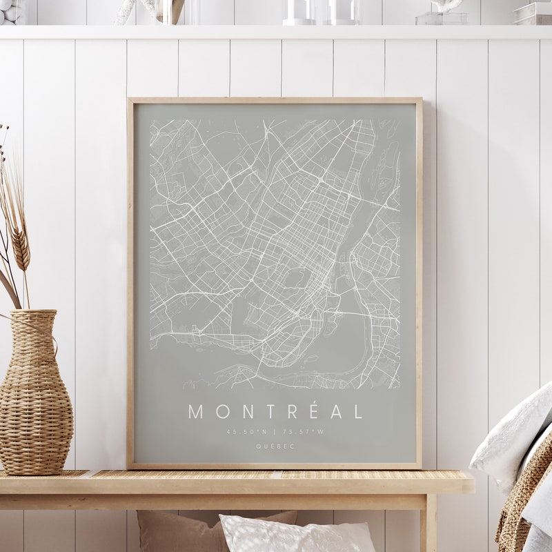 Montreal Map - Etsy Canada