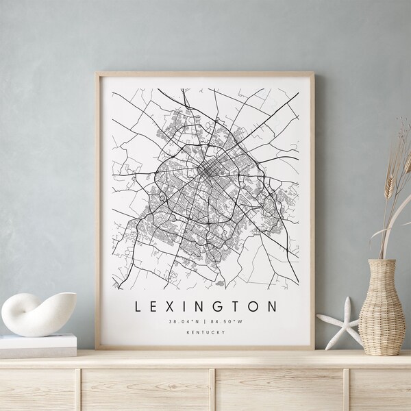 Lexington Map Art - Etsy