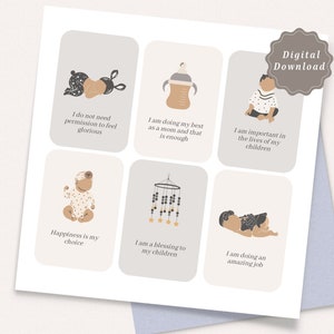 54 Printable Postpartum Affirmation Cards Mindfulness Gift - Etsy