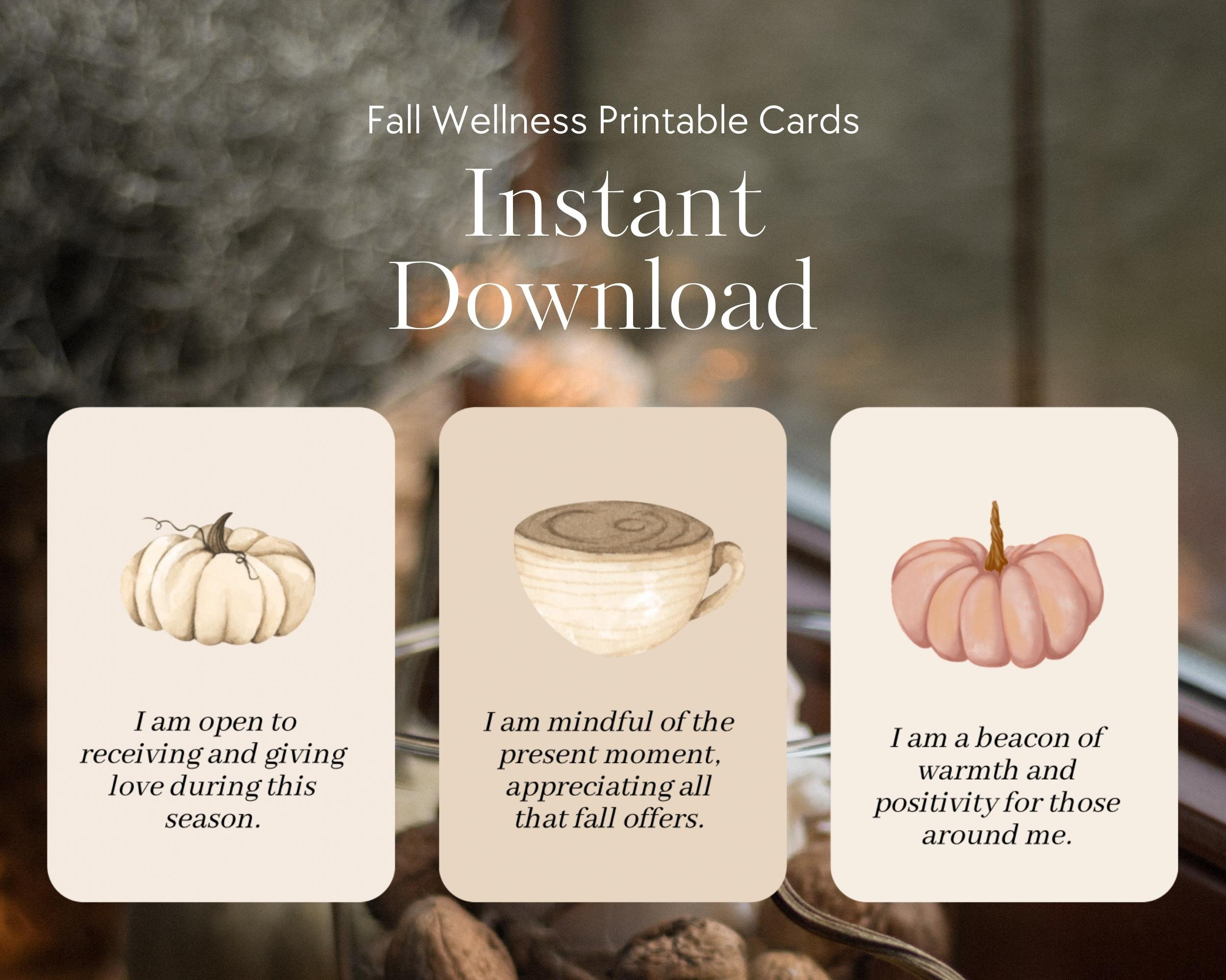 30 Cozy Autumn Positive Quotes, Printable Fall Mantras, Digital ...