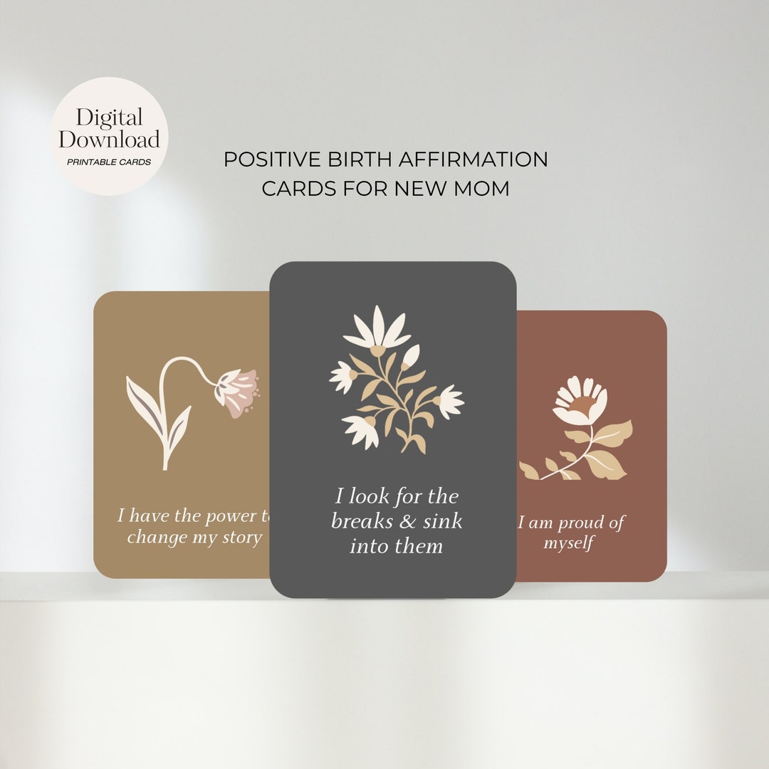 30+ Affirmations for Pregnancy, Positive Birth Cards, Digital Download ...