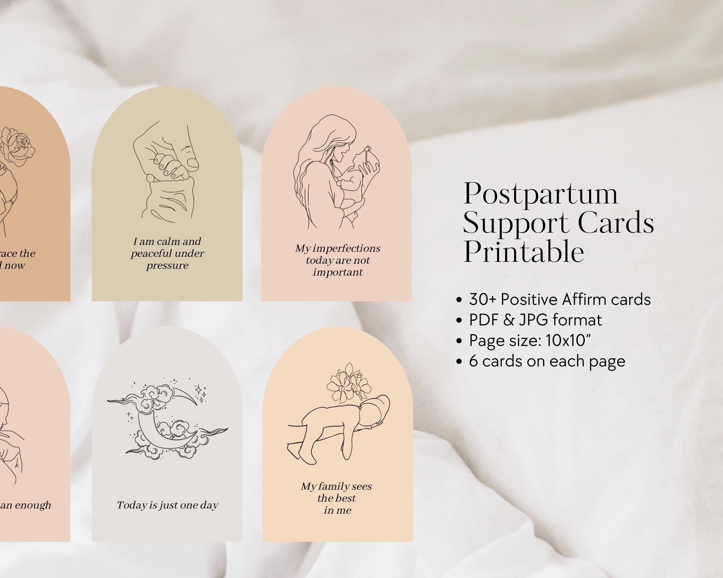 30 Printable Postpartum Affirmations Positive Postpartum Etsy
