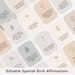 40+ Affirmation Cards for Labor in Spanish and English, Uplifting Labor ...