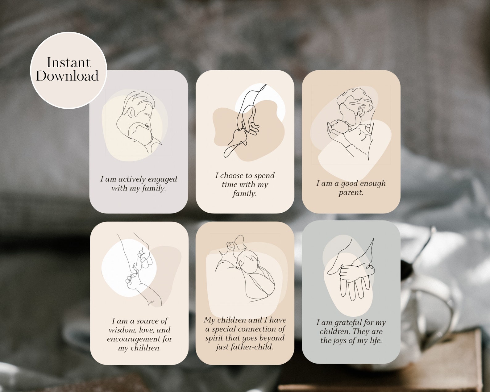 50+ New Dad Encouragement Printable, Fatherhood Affirmation Cards ...