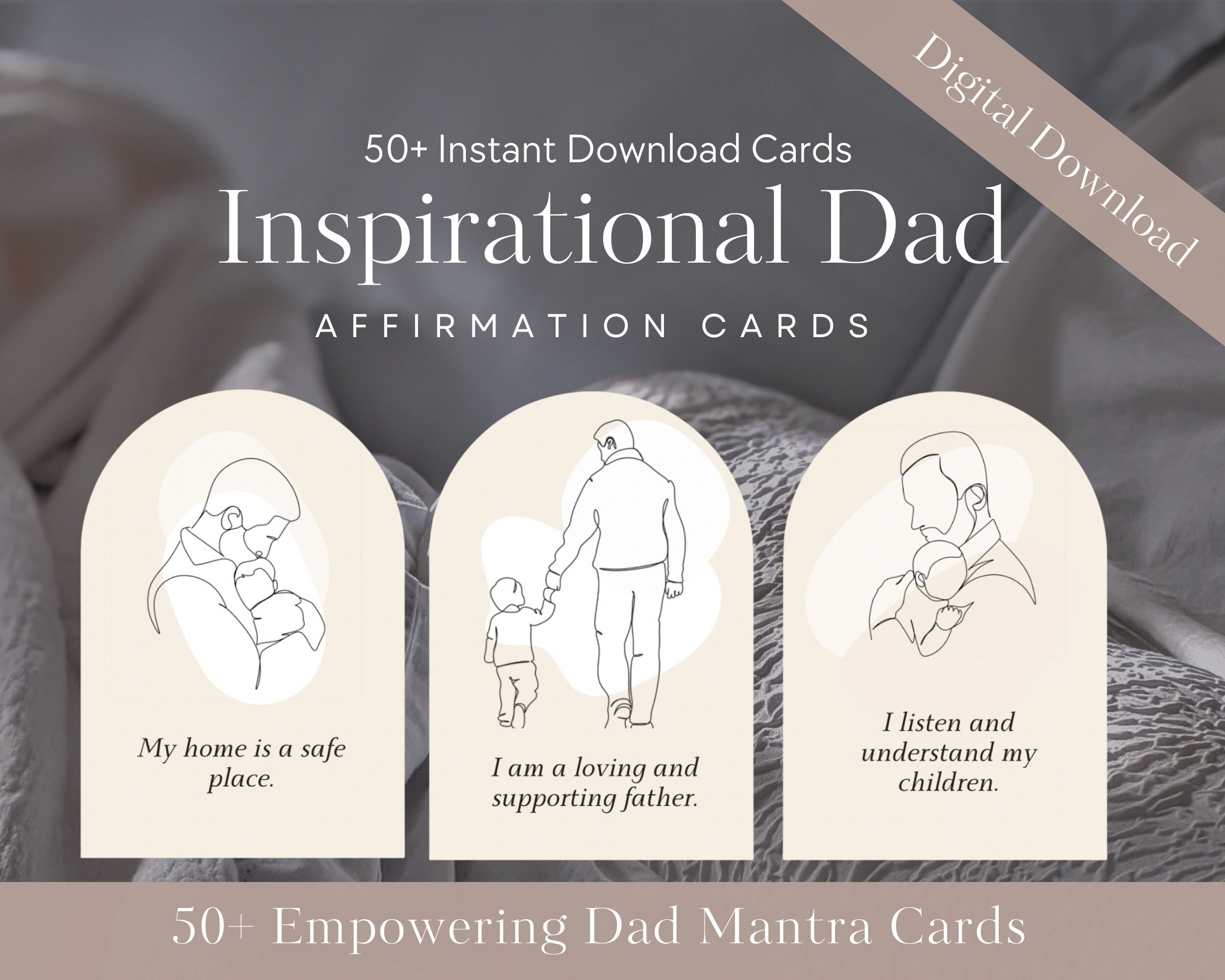 50+ Positive Affirmation Cards for Dad, Mental Health Gift for Dad ...