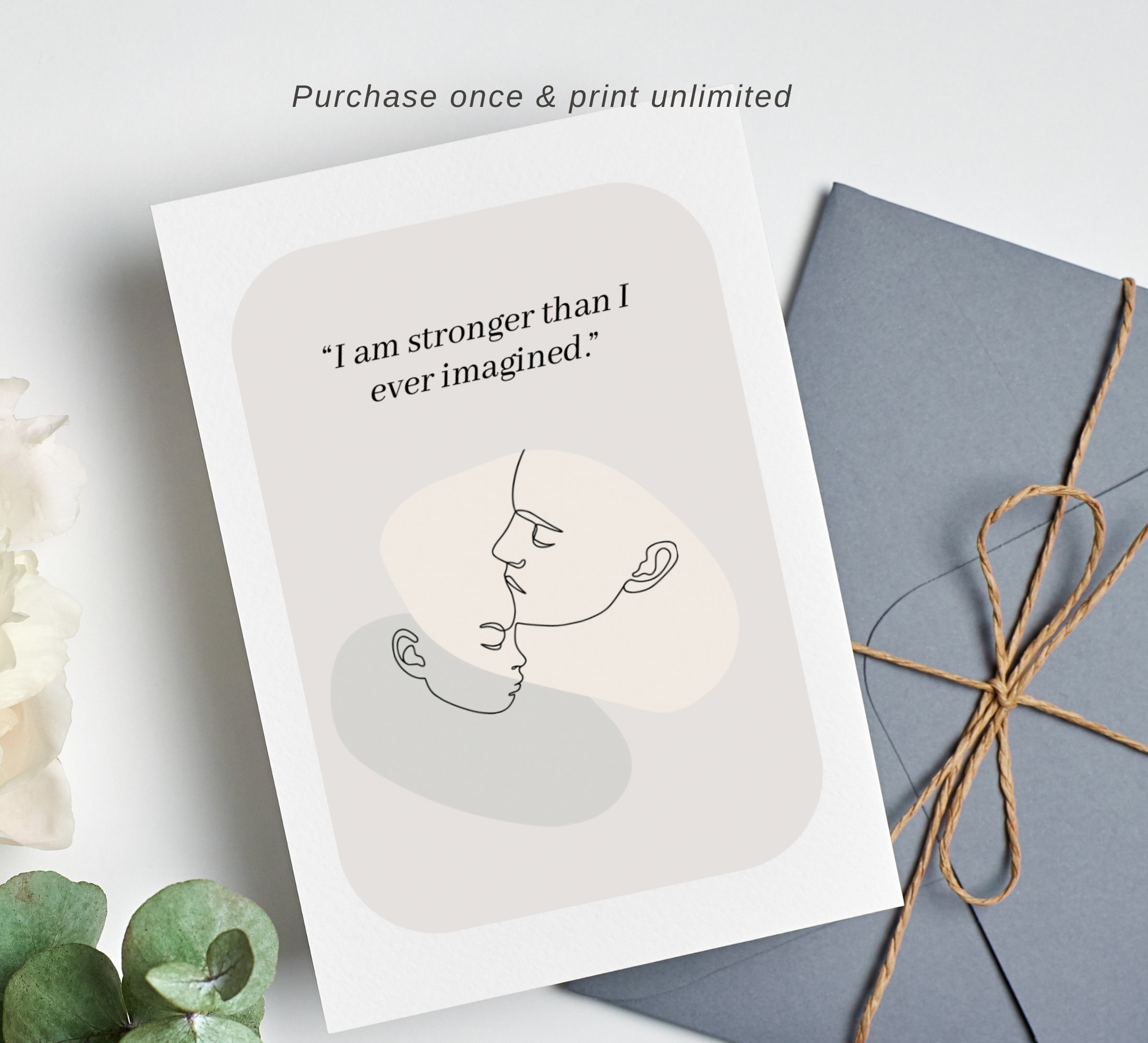 40 Minimal Birth Affirmation Printable Cards Positive Birth Quotes ...