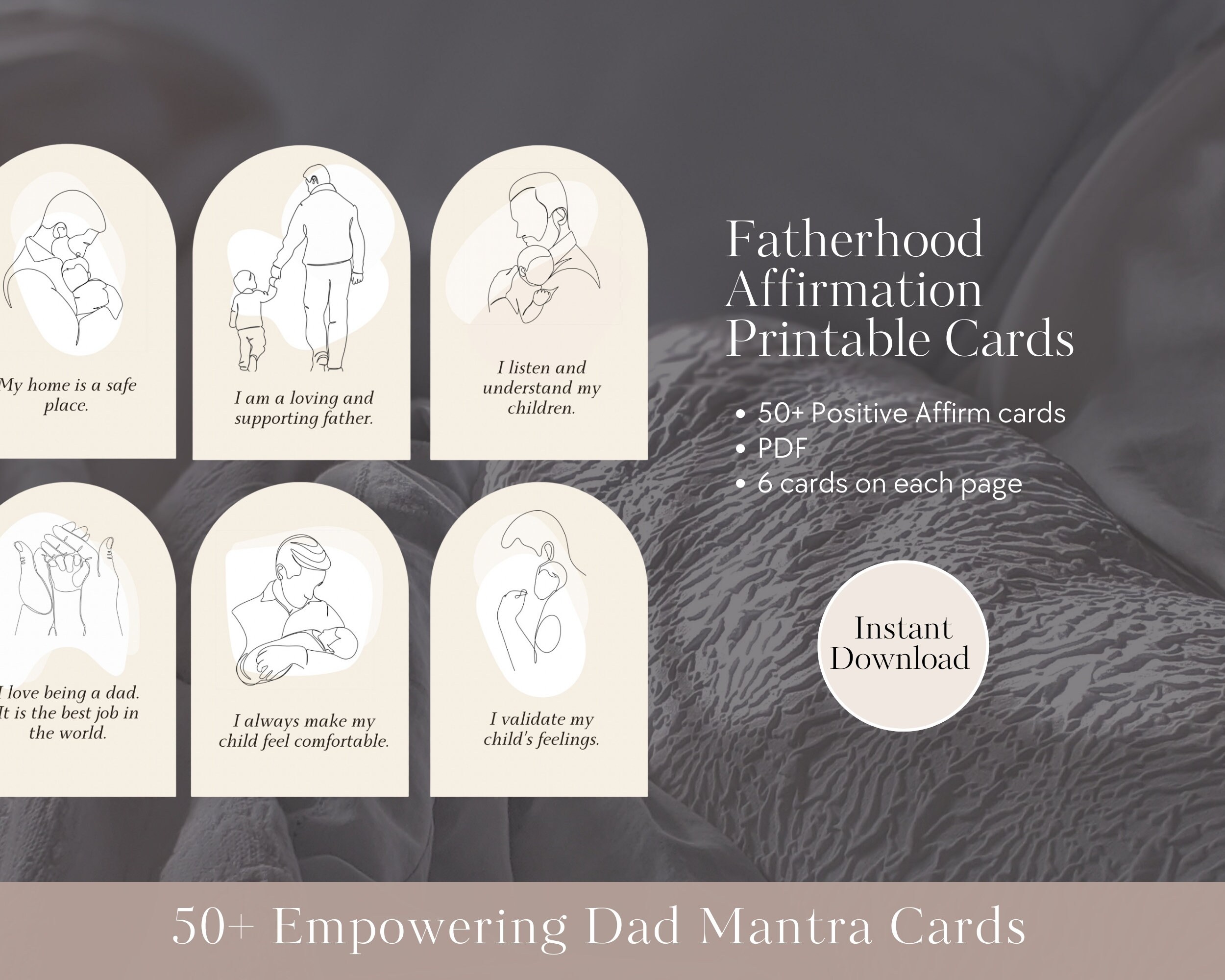 50+ Positive Affirmation Cards for Dad, Mental Health Gift for Dad ...