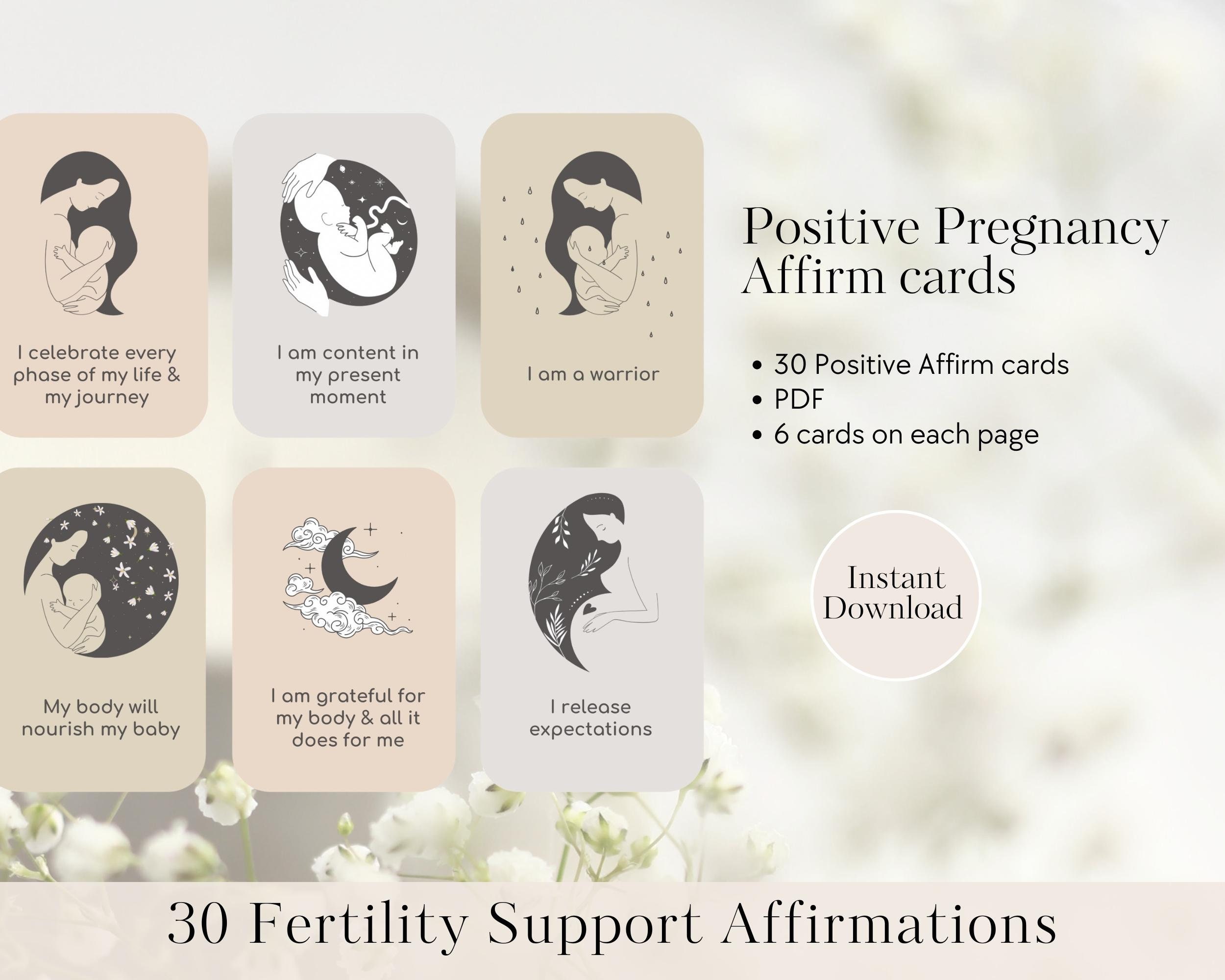 30 Fertility Affirmation Cards for IVF Moms, Printable IVF Support Gift ...