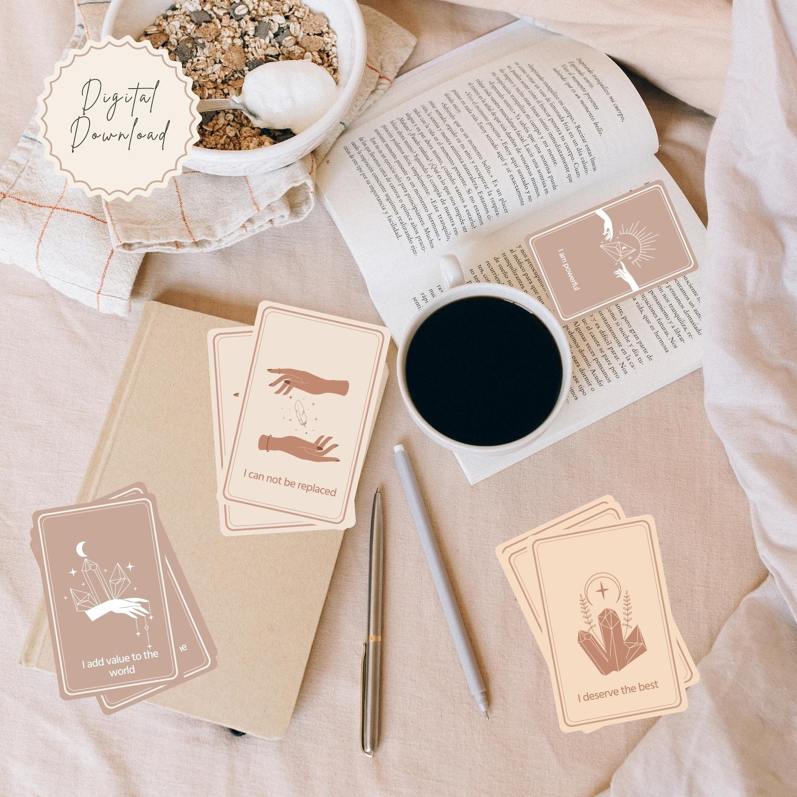 20+ Affirmation Cards for Self-compassion, Daily Motivation Cards for ...