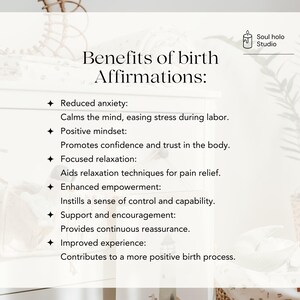 30+ Editable Childbirth Affirmation Card, Customizable Birth Mantras ...