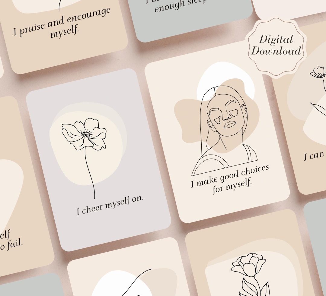40+ Editable Self-love Affirmation Cards, Printable Empowerment Cards ...