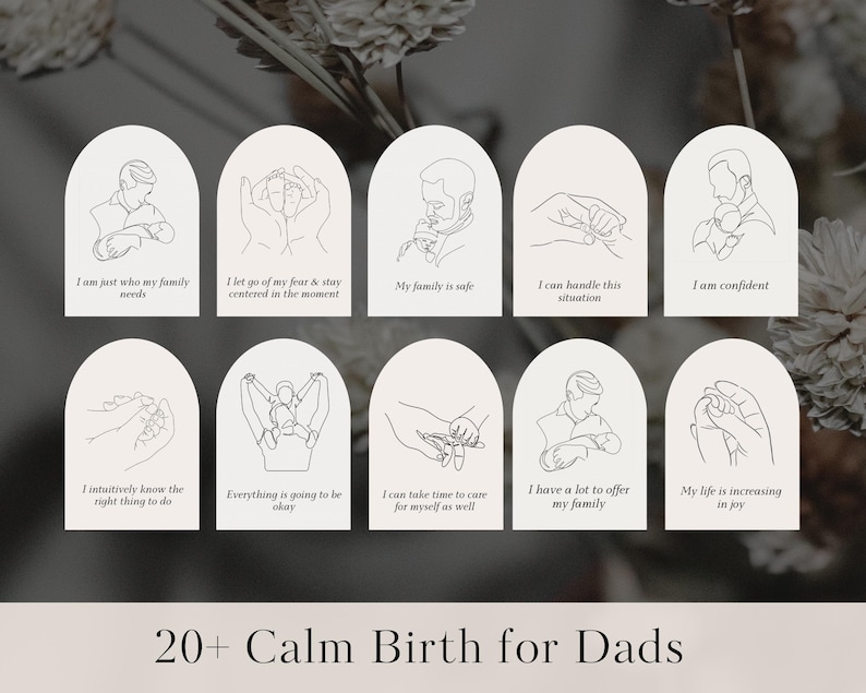 New Dad Affirmation Cards, Positive Fatherhood Quotes, First-time Dad ...