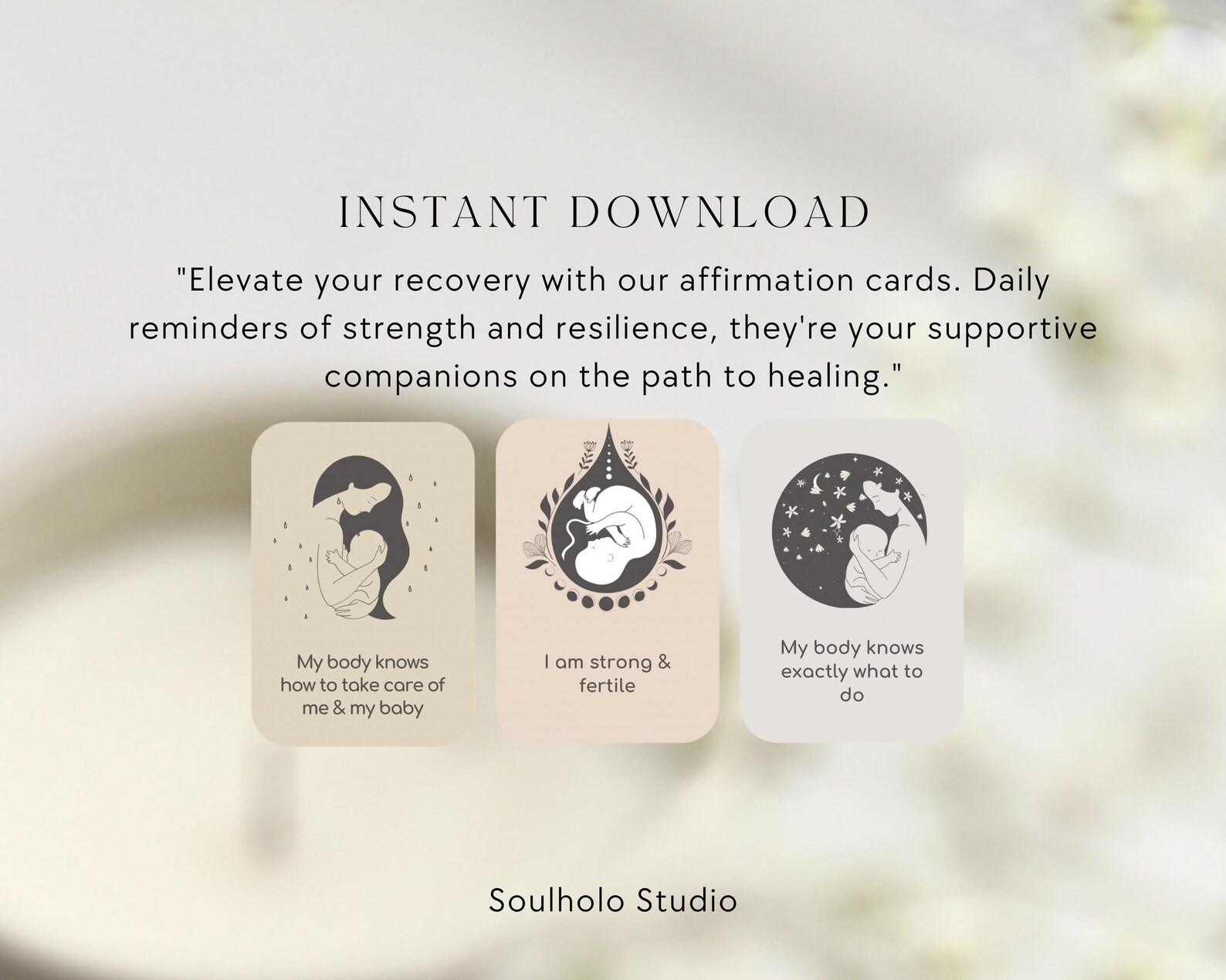 30 Fertility Affirmation Cards for IVF Moms, Printable IVF Support Gift ...