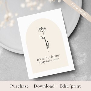 30+ Editable Pregnancy Affirmation Cards, Positive Birth Mantras, Labor ...