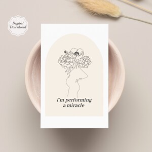 Set of 36 Positive Birth Affirmation Printable Cards Positive Birth Quote Pregnancy Line Art ...