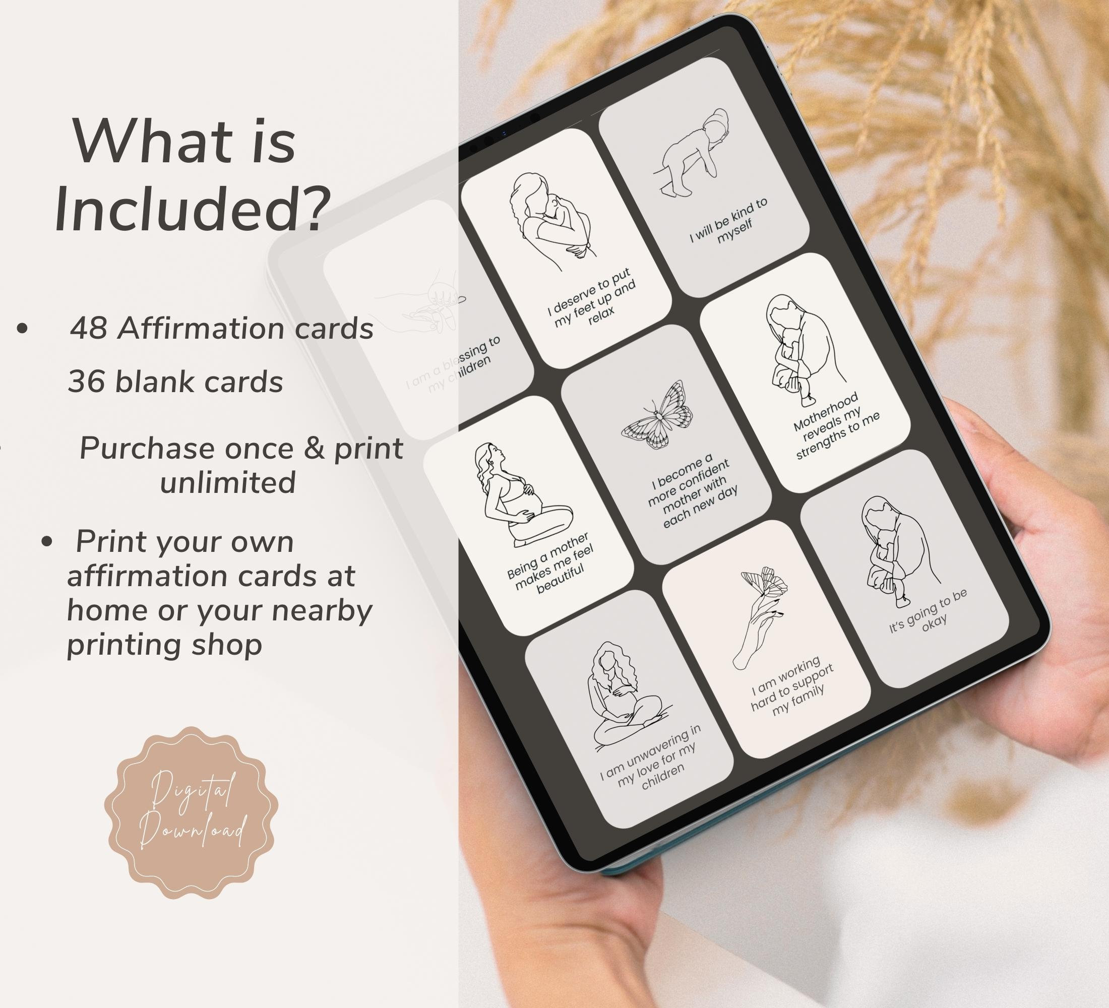 40 Printable Motivational Cards for Postpartum, New Mom Self-care ...