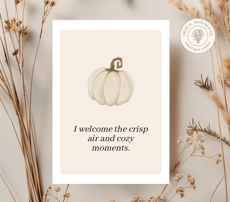 30+ Autumn Affirmation Cards Printable, Positive Fall Quotes, Digital ...