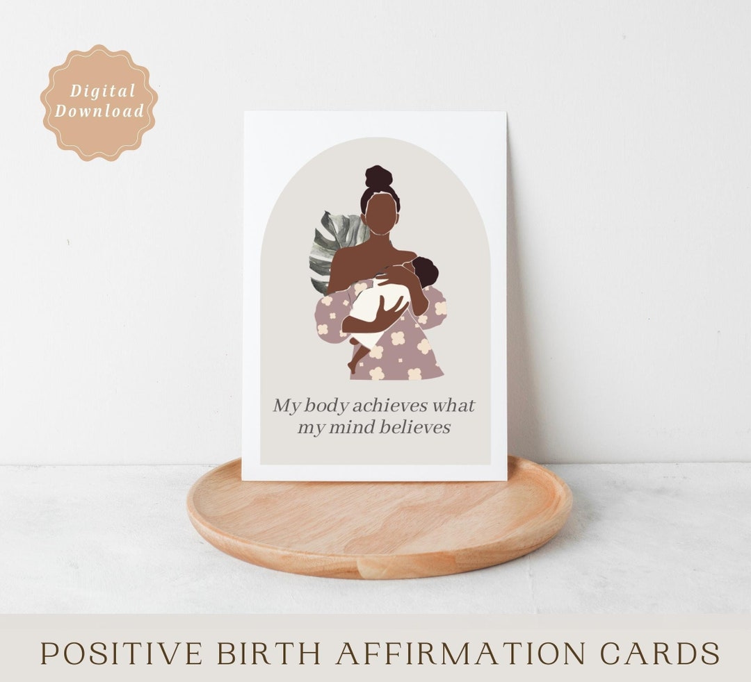 30 Printable Labor Affirmation Cards for Mom to Be, Birth Encouragement ...