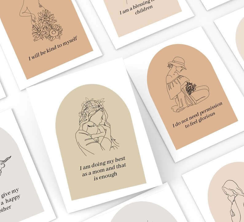 30 New Mom Affirmations for New Mom, Empowering Postpartum Affirmation Card, Digital Download ...