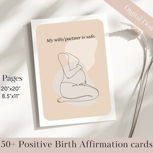 40 Minimal Birth Affirmation Printable Cards Positive Birth Quotes ...