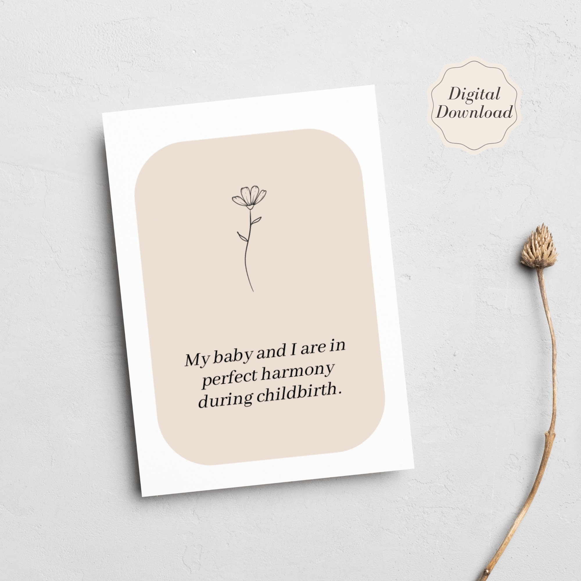 40+ Affirmation Cards for Labor in Spanish and English, Uplifting Labor ...