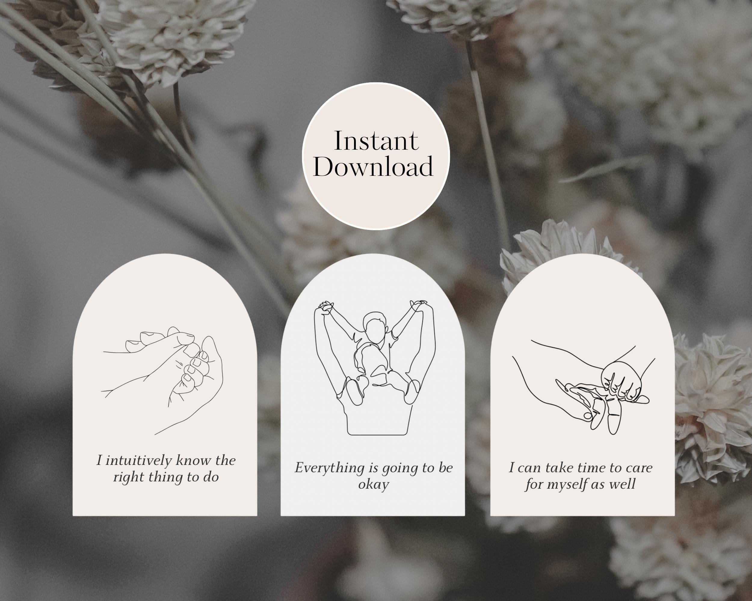 New Dad Affirmation Cards, Positive Fatherhood Quotes, First-time Dad ...