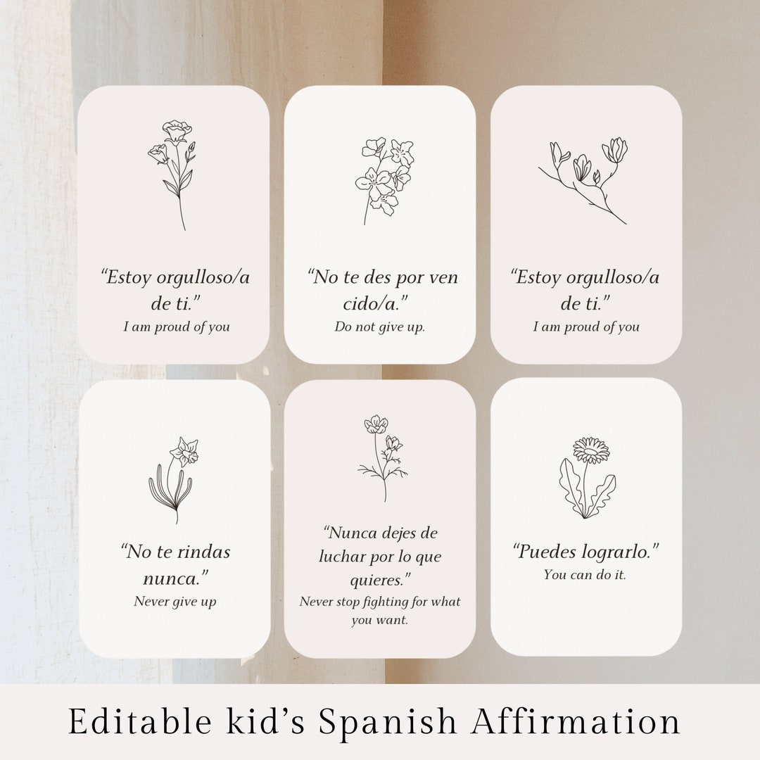 25 Editable Affirmation Cards for Kids, Uplifting Cards for Kids ...