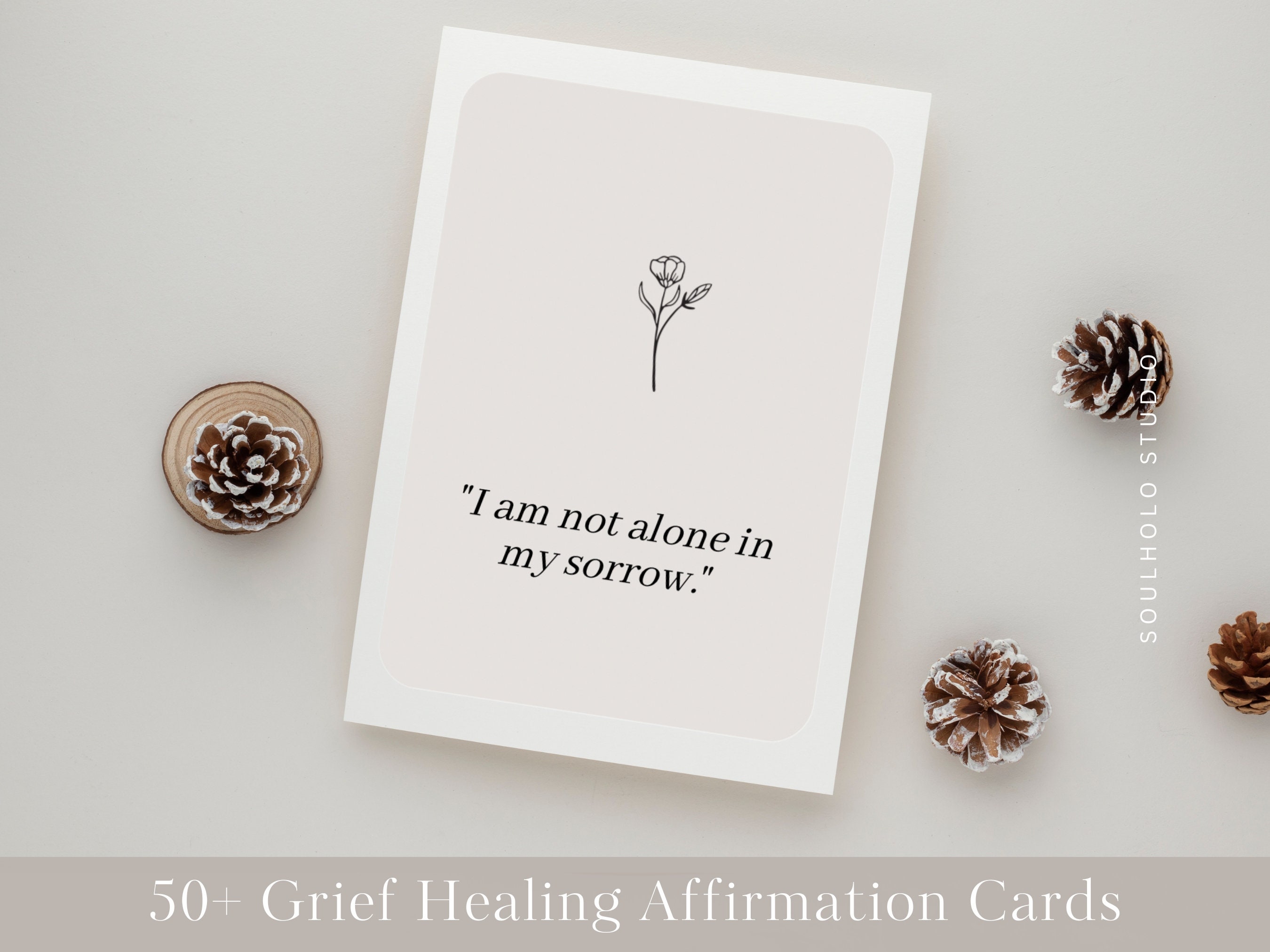 50 Grief Affirmation Card for Loss, Printable Comfort Cards, Healing ...