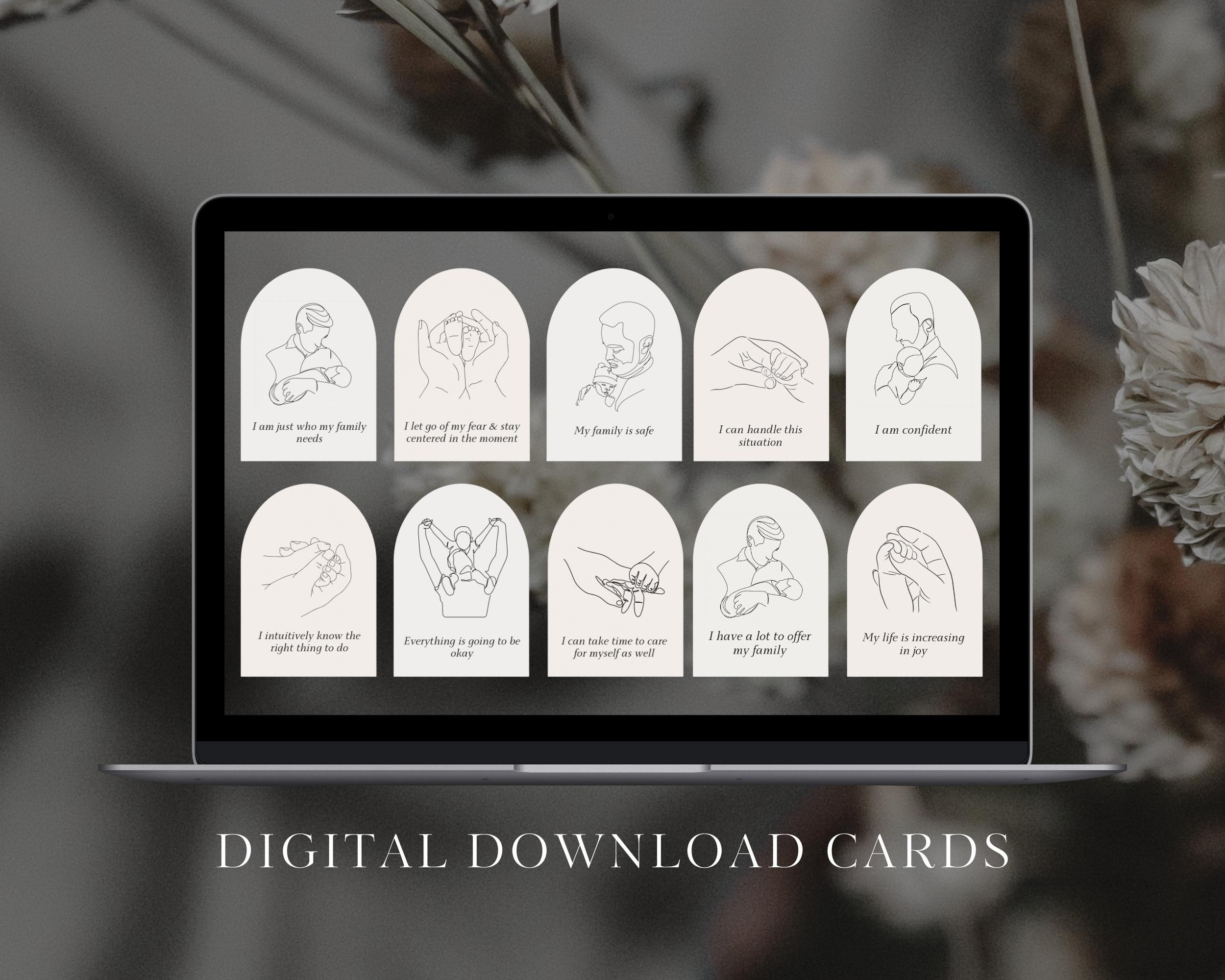 New Dad Affirmation Cards, Positive Fatherhood Quotes, First-time Dad ...
