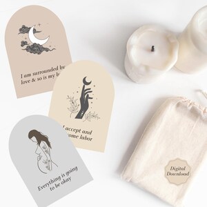 30 Editable Birth Affirmation Cards, Positive Affirmations for Labor ...