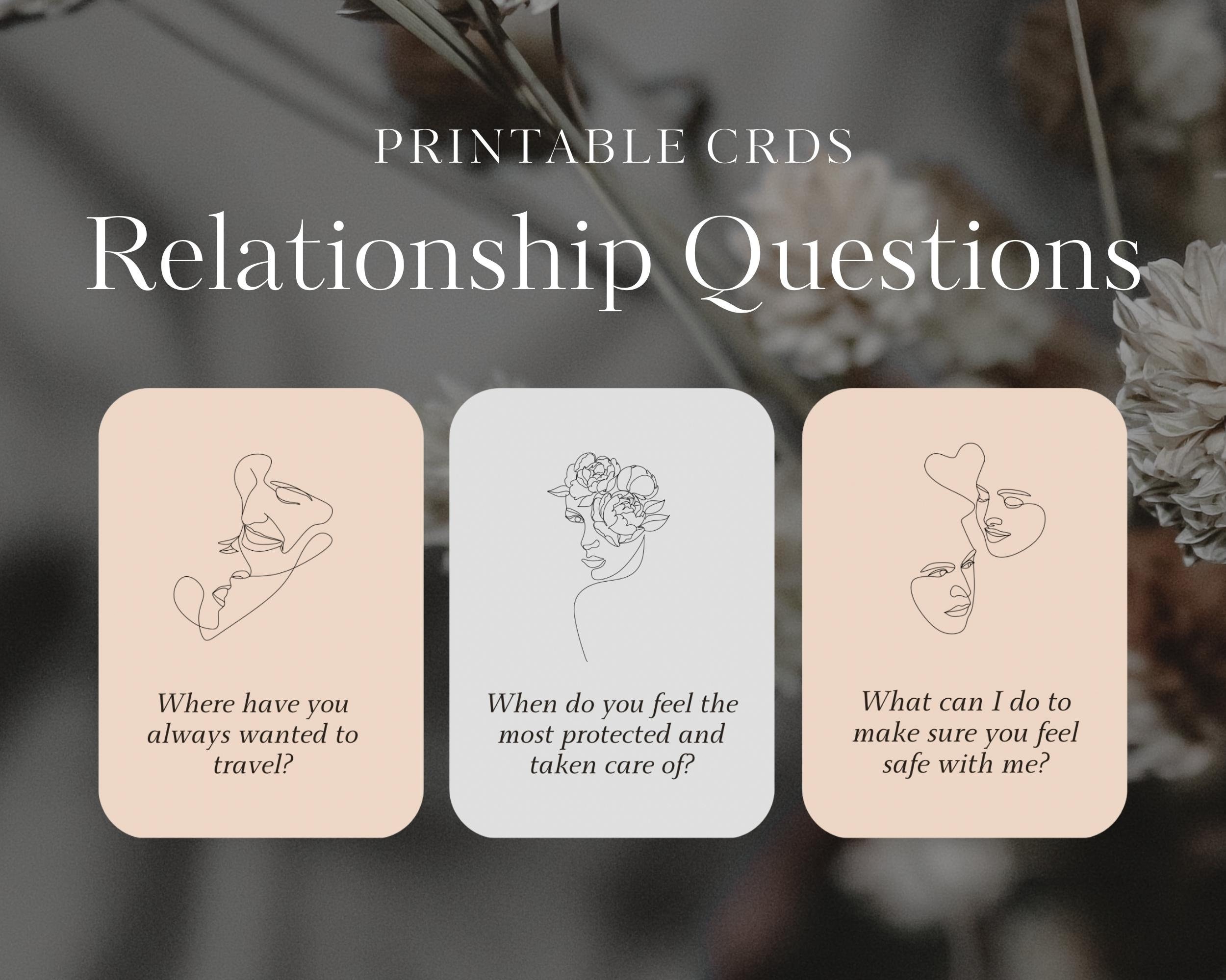 55 Printable Romantic Conversation Starters, Digital Love Quiz Card for ...