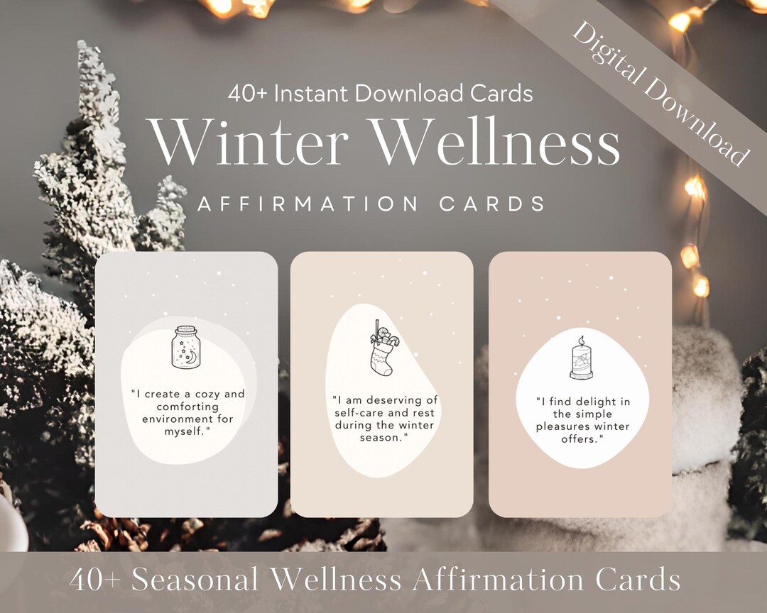 40+ Winter Blues Affirmation Cards, SAD Affirmations Printable ...