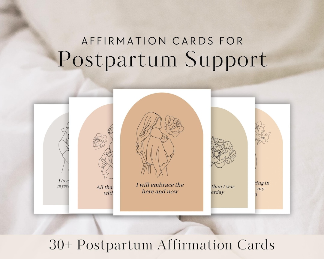 30 Printable Postpartum Affirmations Positive Postpartum Etsy
