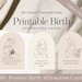 Set of 36 Positive Birth Affirmation Printable Cards | Positive Birth Quote | Pregnancy Line Art ...