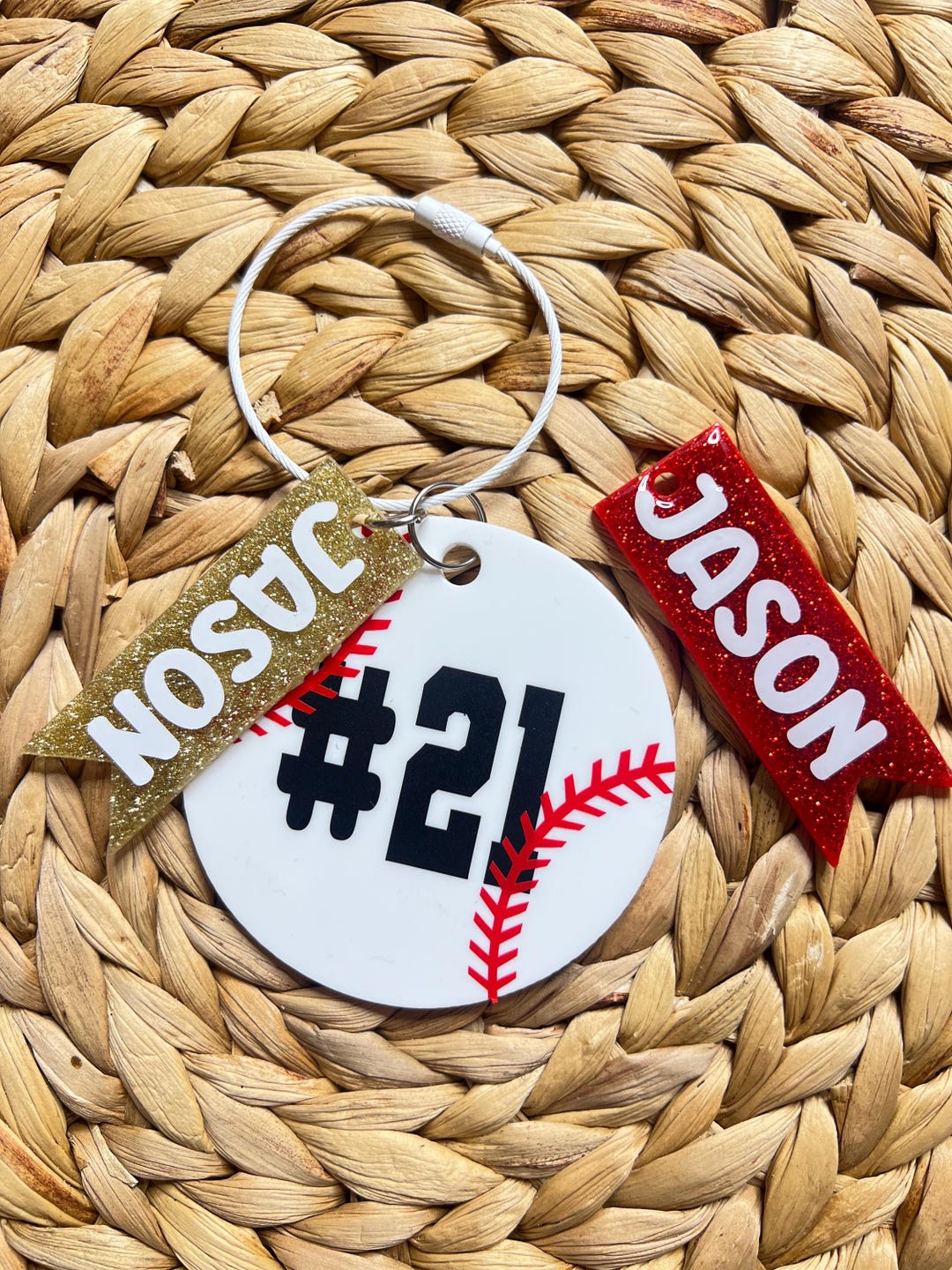 Baseball Bag Tag, Baseball Keychain, Bogg Bag Charm, Personalized Bag ...
