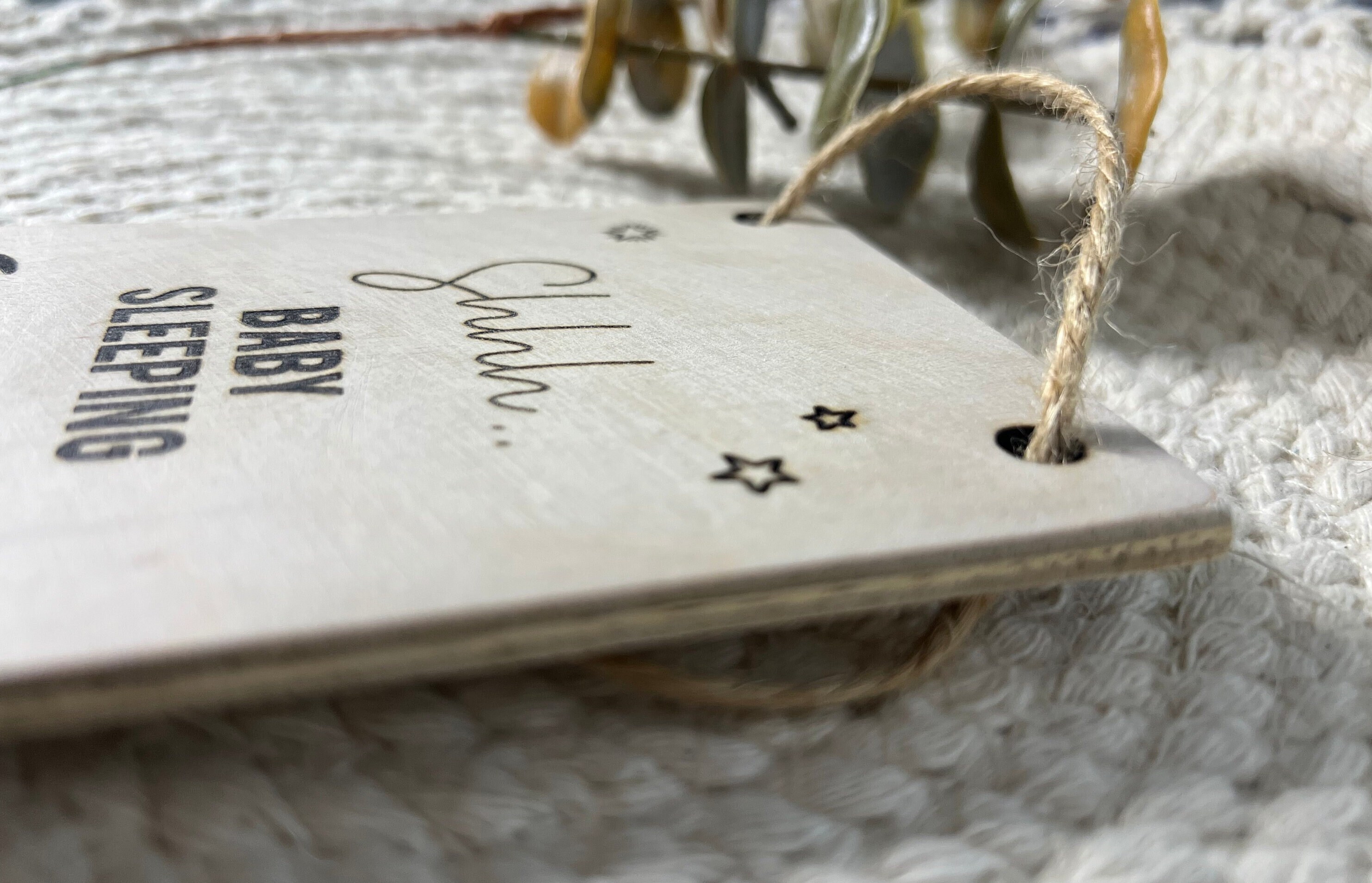 Shhh Baby is Sleeping Sign, Wood Door Sign, Do Not Disturb Sign ...