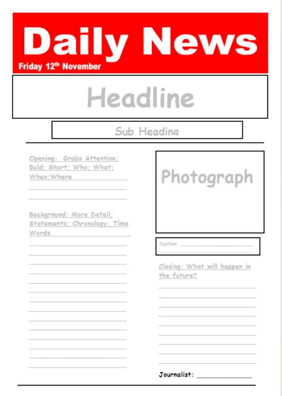 Blank Open Newspaper