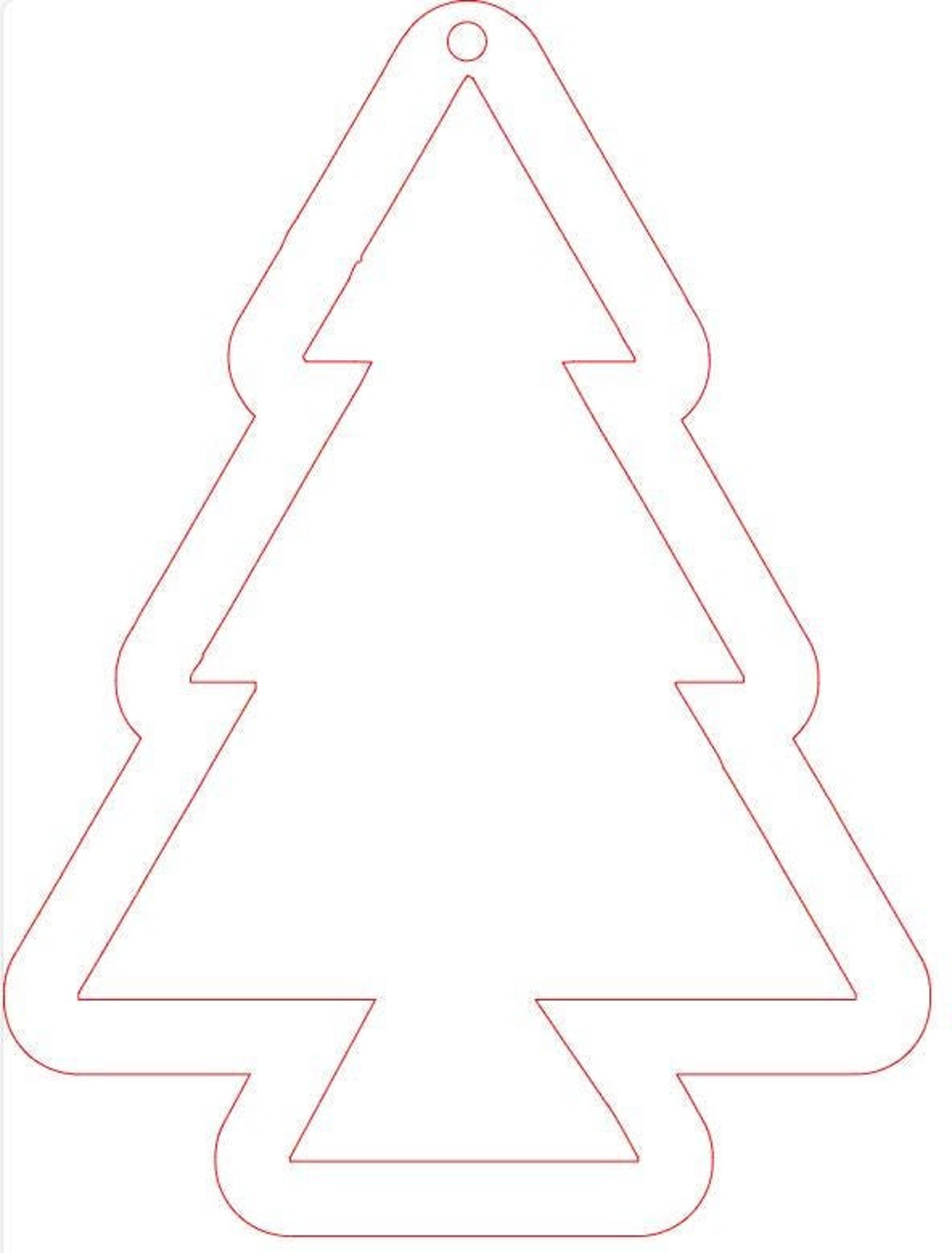 Simple Christmas Tree Ornament SVG - Etsy
