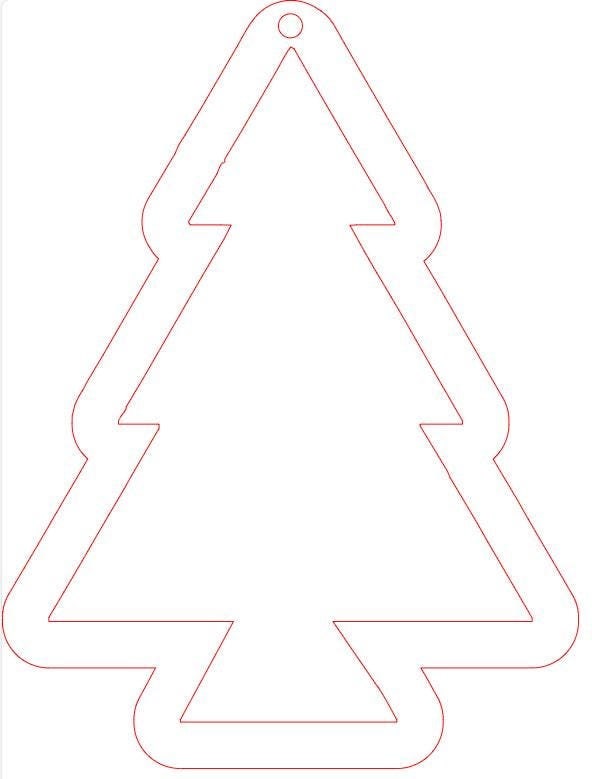 Simple Christmas Tree Ornament SVG - Etsy