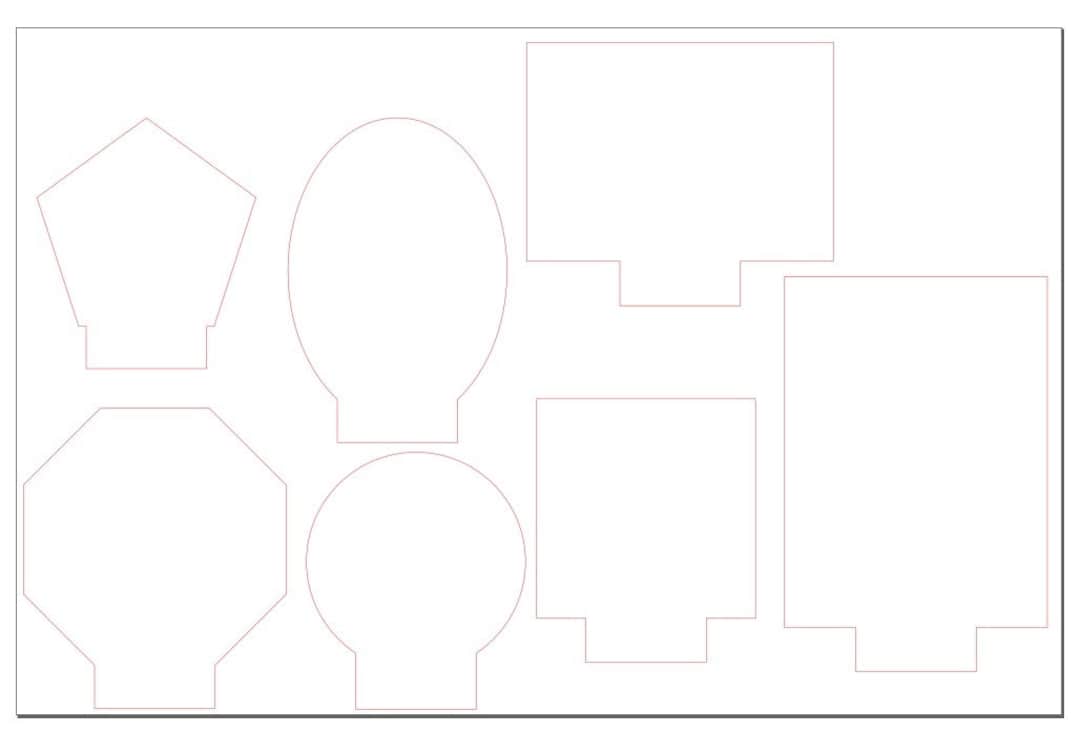 Digital Laser/cnc Cut Files for LED Lighted Sign Base Fits 70 Mm / 2.75 ...