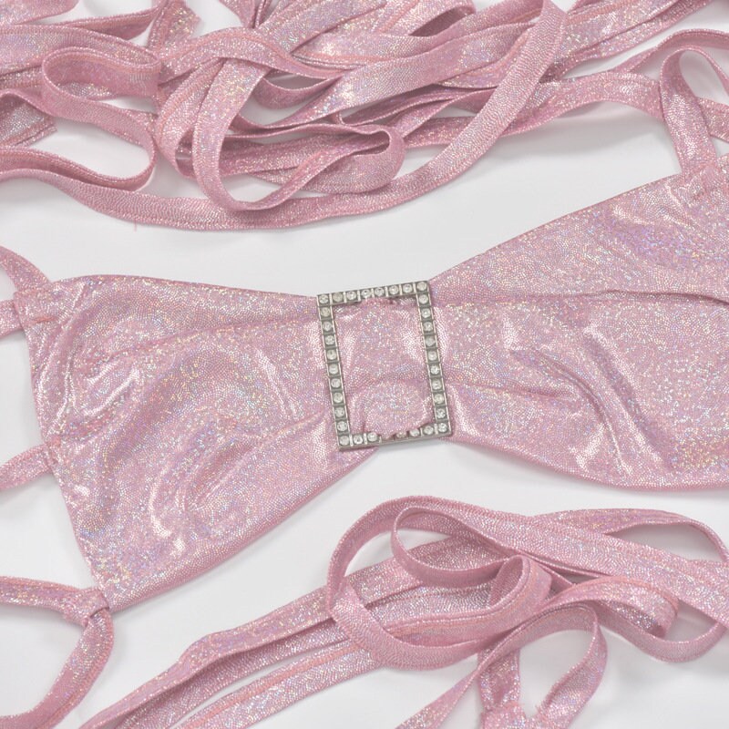 Pink Sparkly Set Rave Outfits Festival Outfits Festival - Etsy