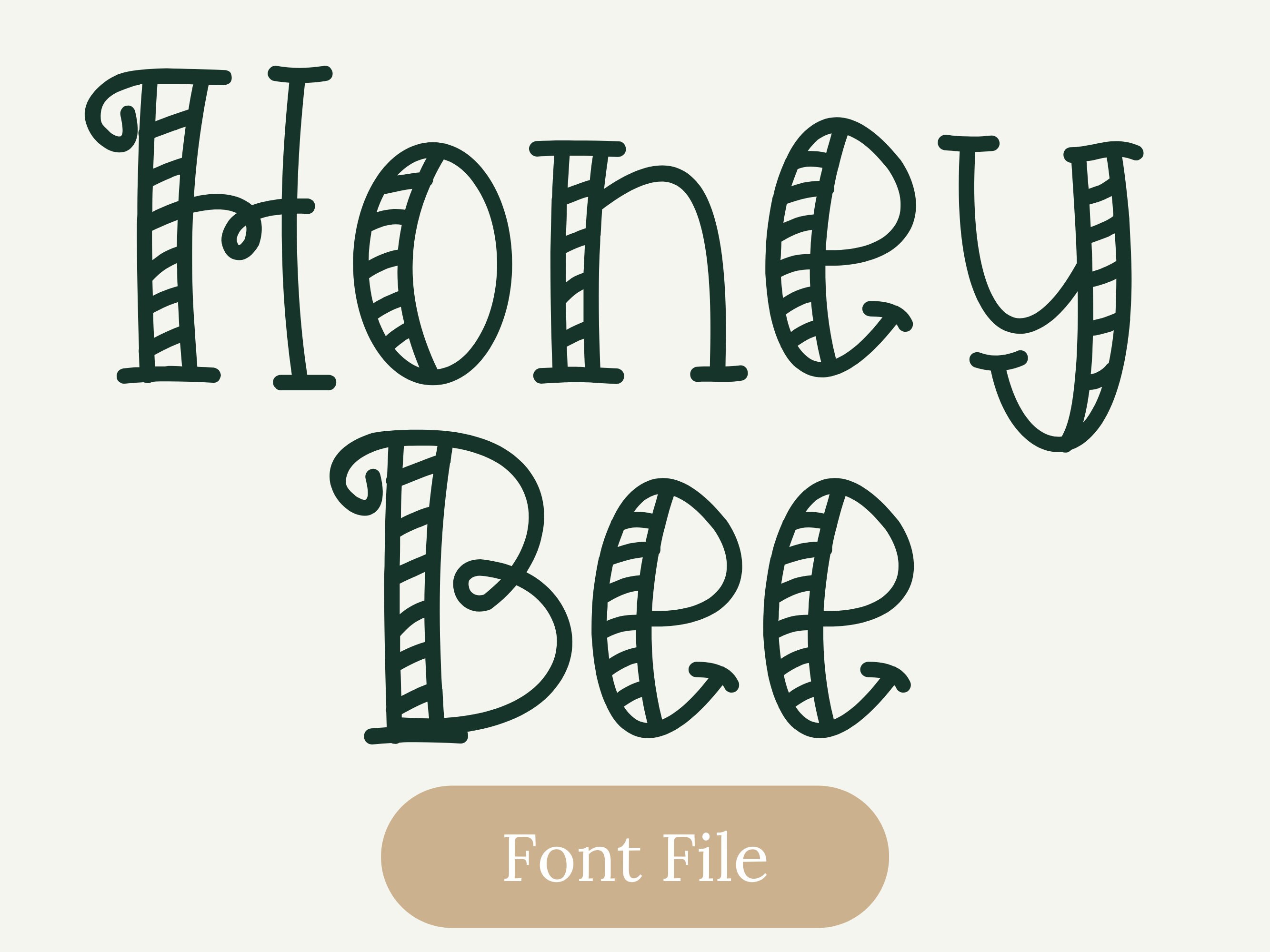 Honey Bee, Fun Digital Font File I Modern Typeface for Instant Download ...