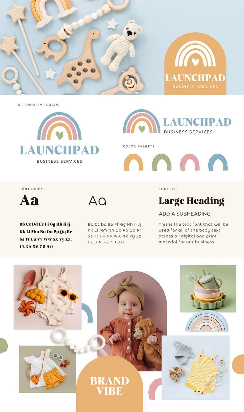 Custom Business Brand Kit I Modern Children's Boutique I Kids ...